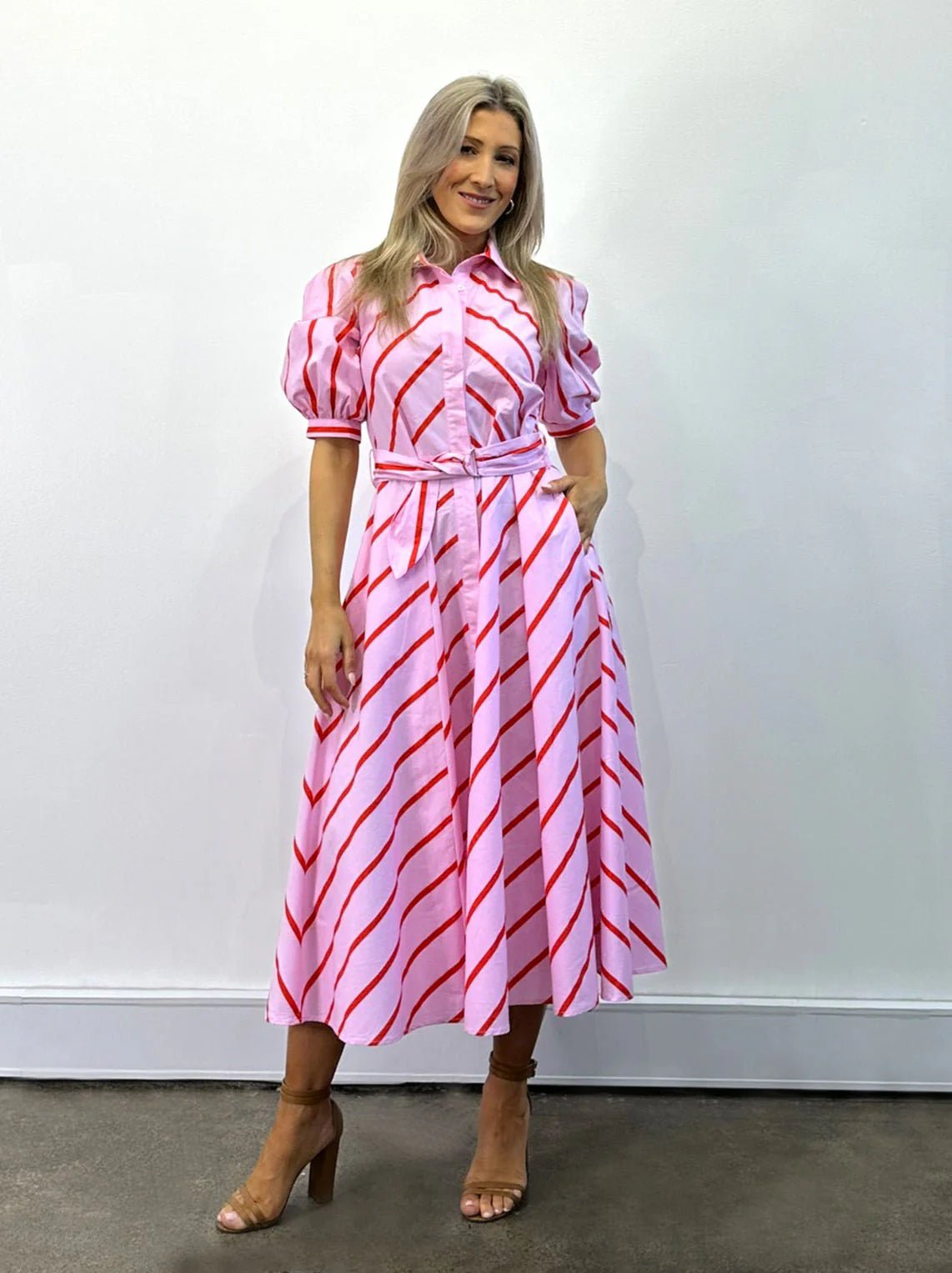 Bianca Dress (Pink Stripe) - Something For Me