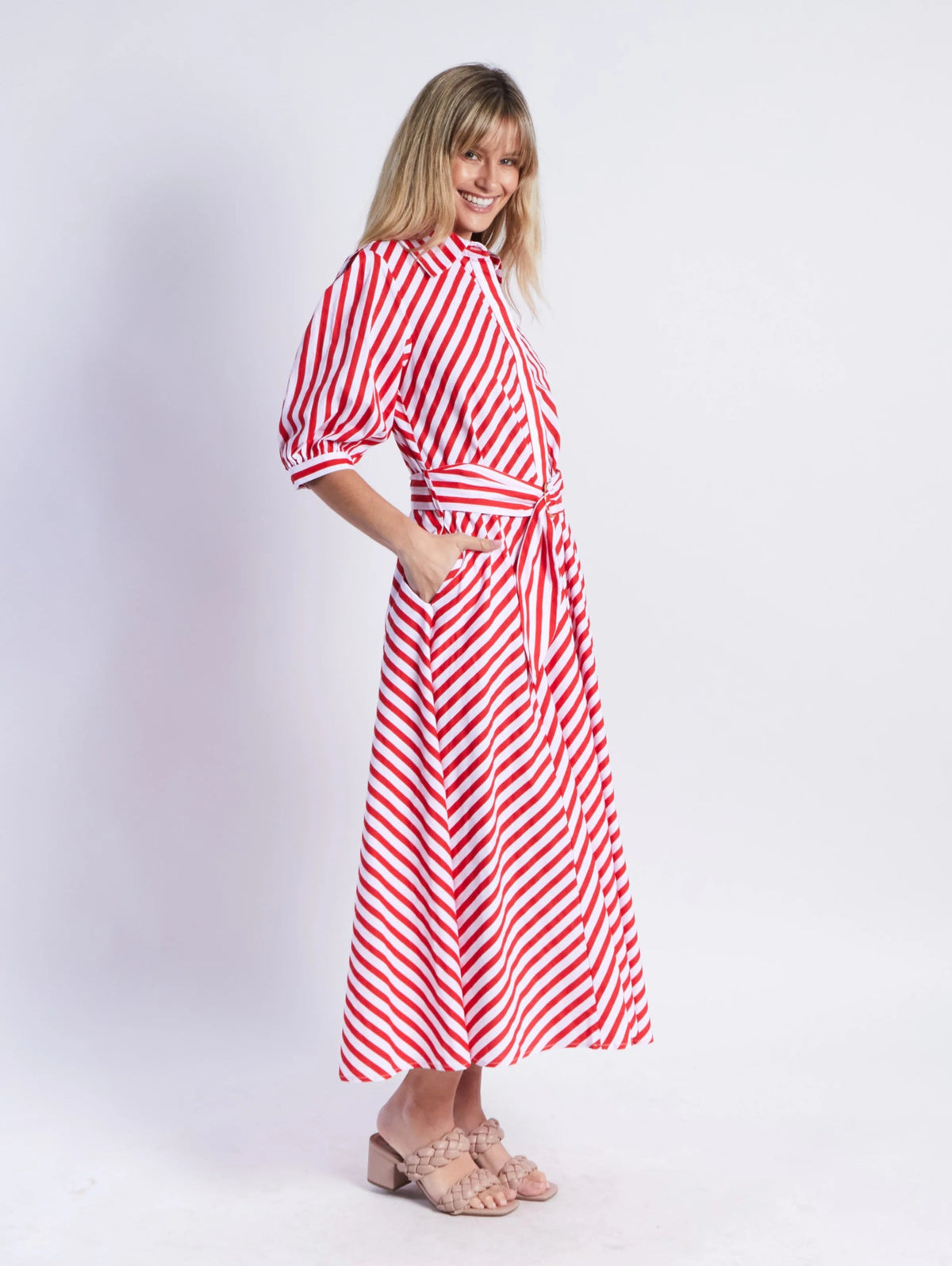 Bianca Dress (Red Stripes) - Something For Me