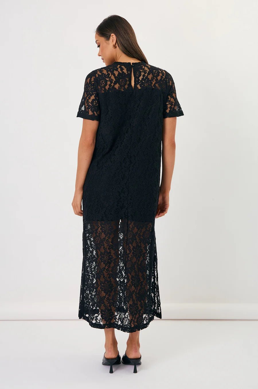 Chicago Lace Maxi Dress (Black) - Something For Me